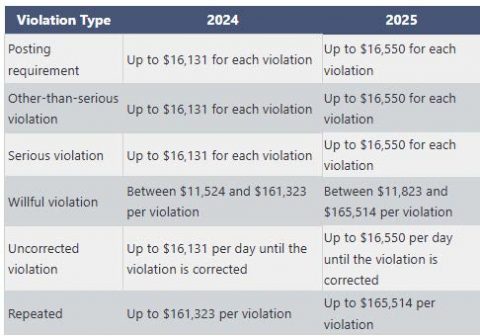 2025 OSHA Penalty Amounts: What Employers Need to Know - Tower Street ...